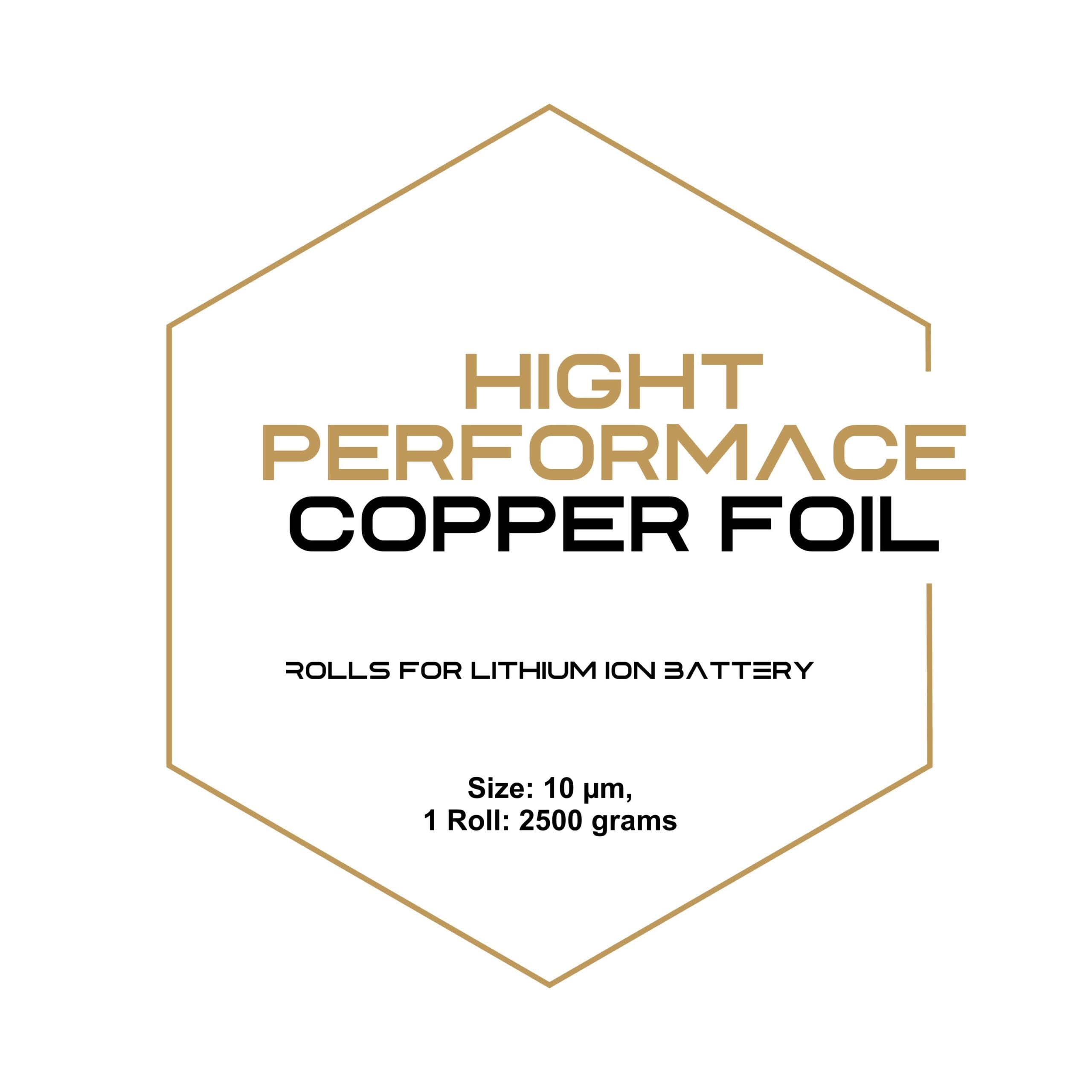 High-Performance Copper Foil Rolls for Lithium Ion Battery, Size: 10 µm ...