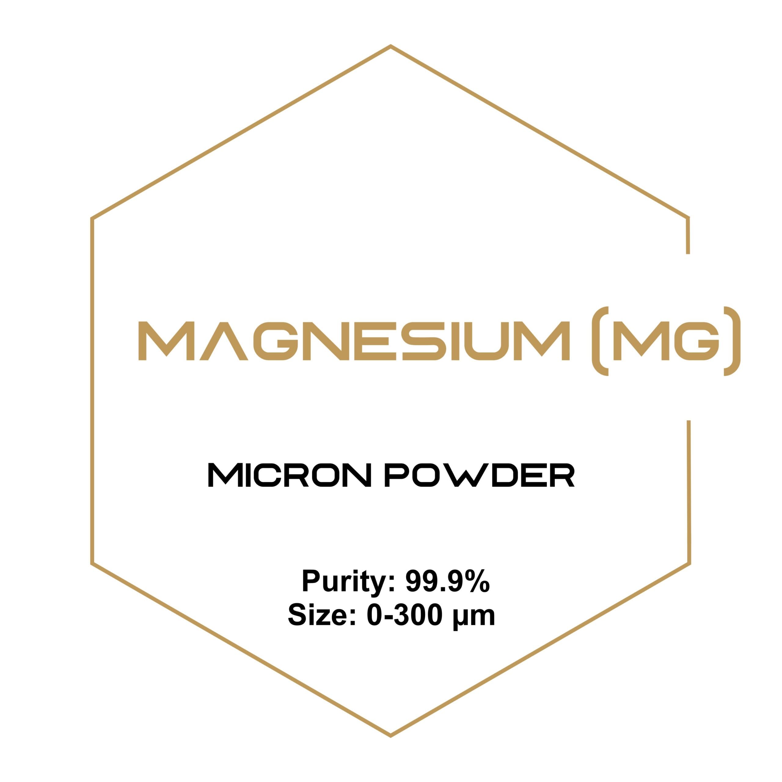 Magnesium (Mg) Micron Powder, Purity: 99.9%, Size: 0-300 µm - Nanographenex